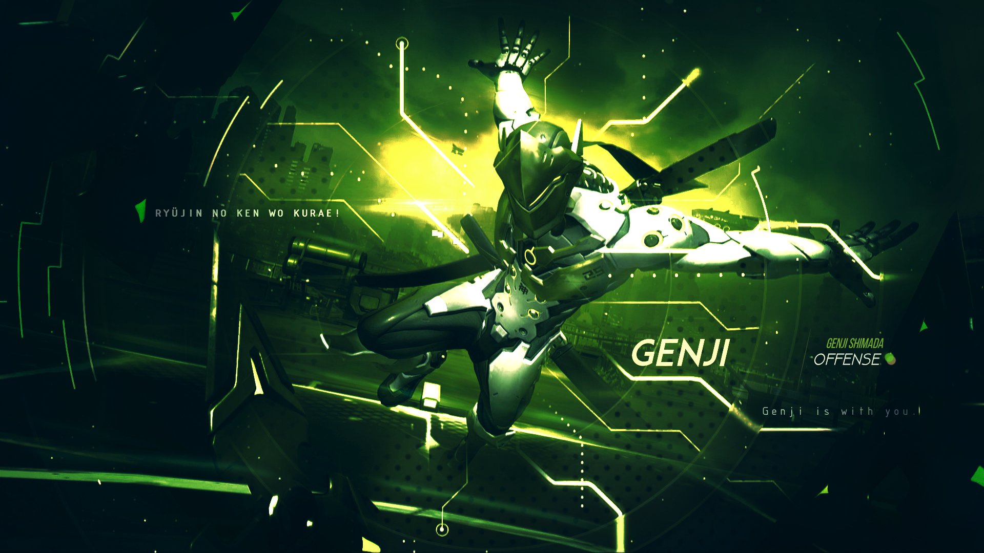 Download Genji (Overwatch) Video Game Overwatch HD Wallpaper