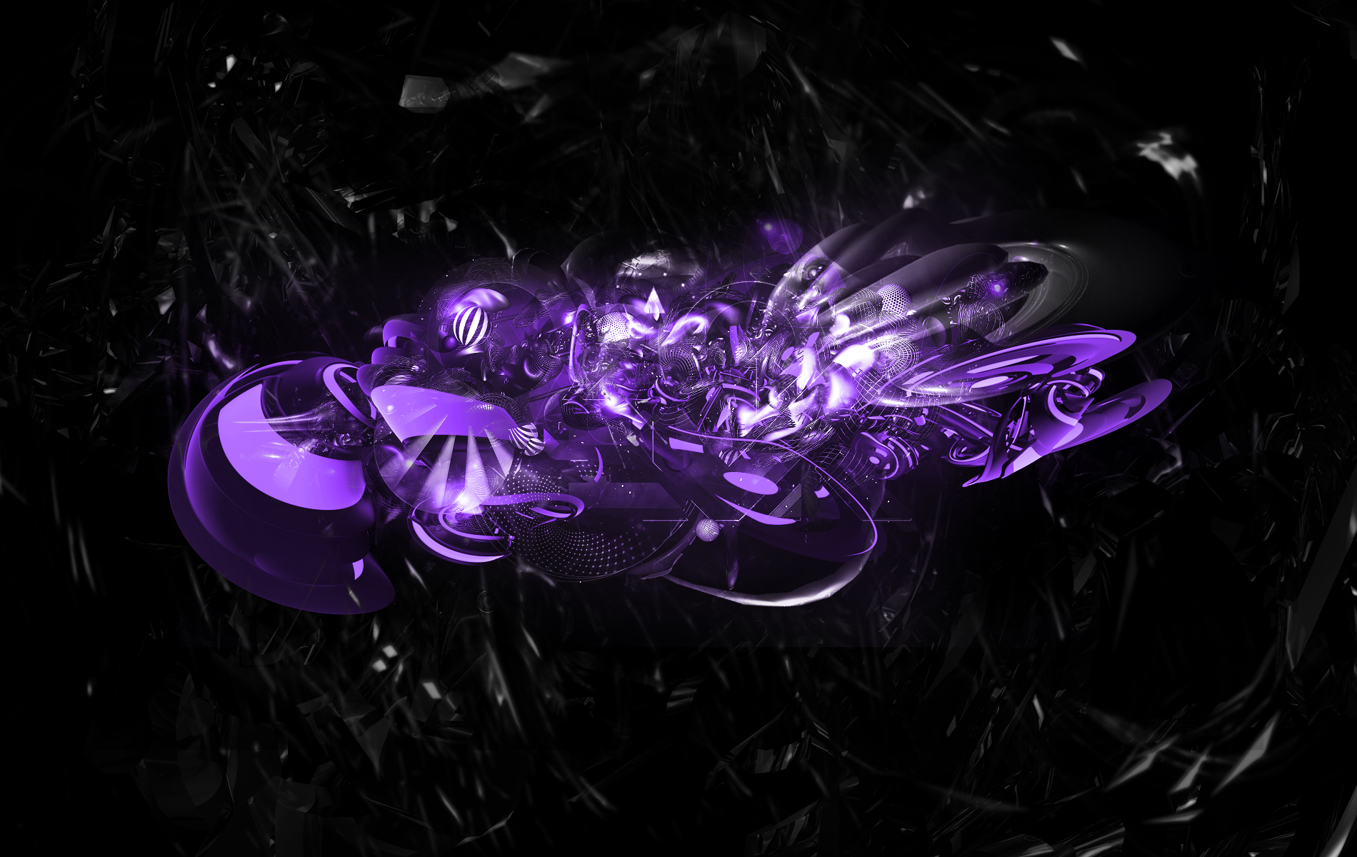 Vivid Purple Abstract HD Wallpaper: A Cosmic Dance of Light and Shadows