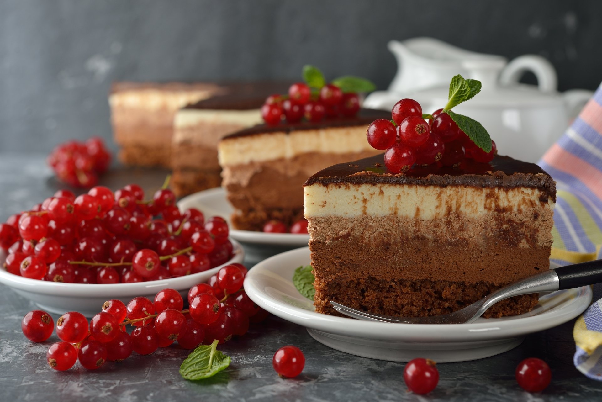 Decadent Currant-Topped Chocolate Mousse Cake | 4K Ultra HD Dessert ...