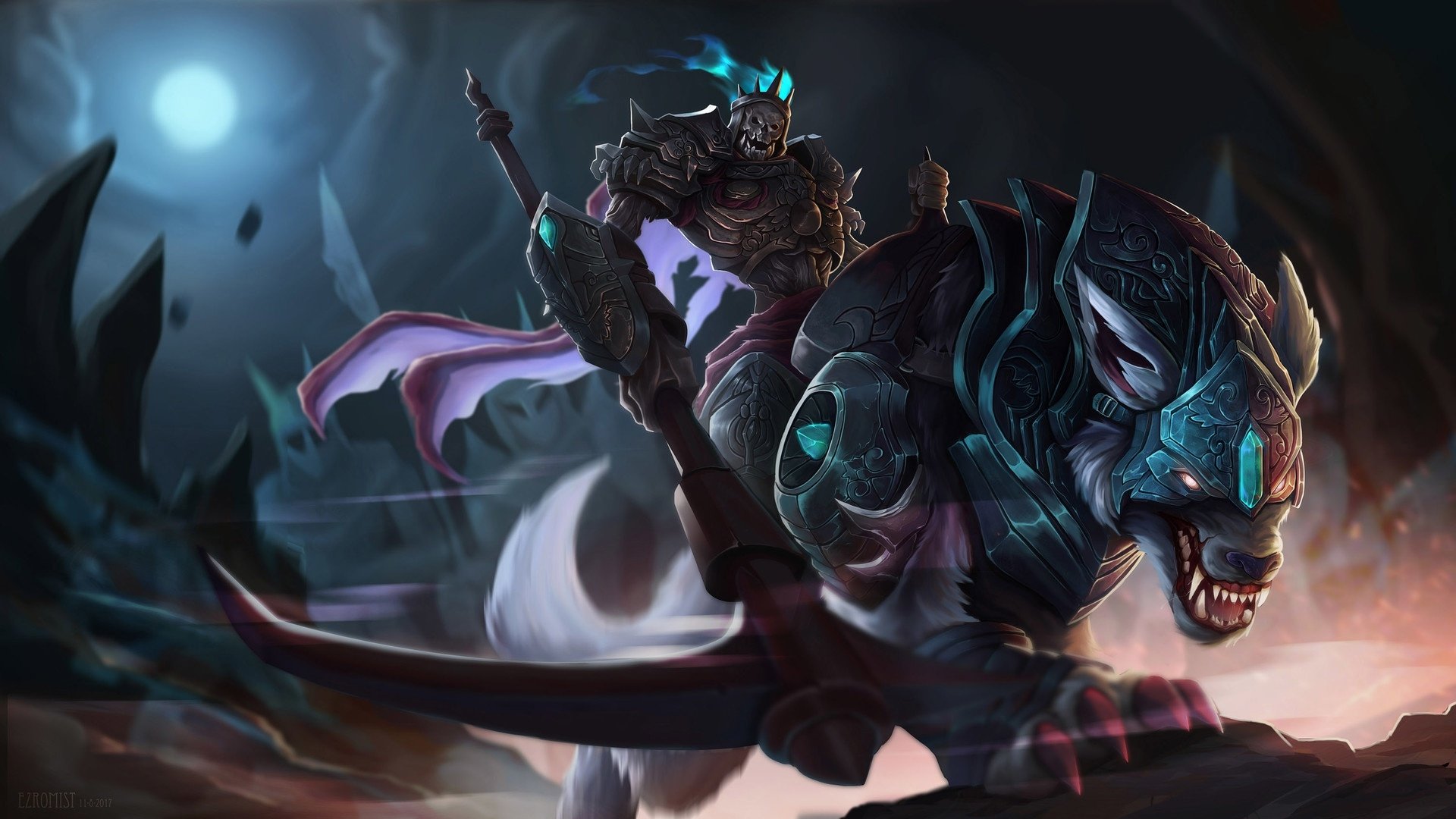 Dark Undead Crowned Warrior with Scythe HD Wallpaper by Ezromist