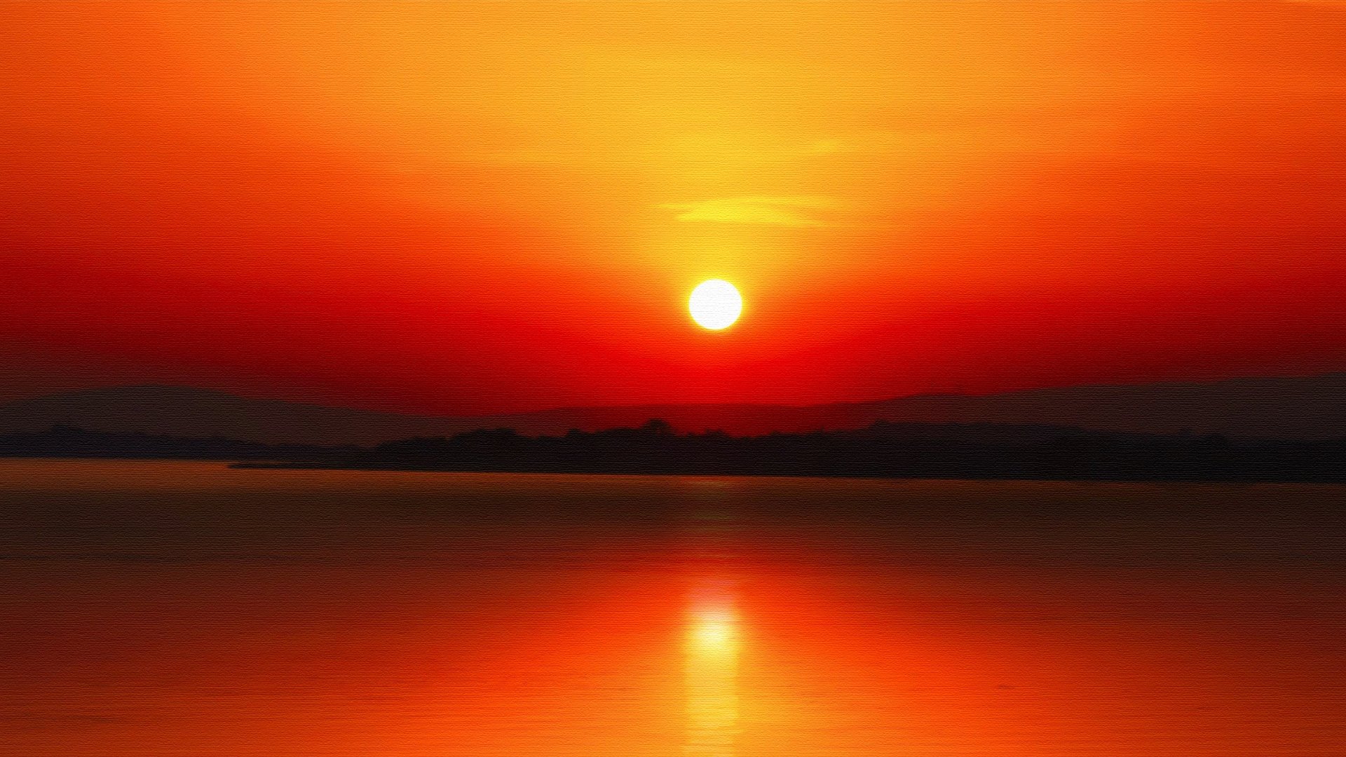 Red Sunset - Print on Canvas by Manufan63