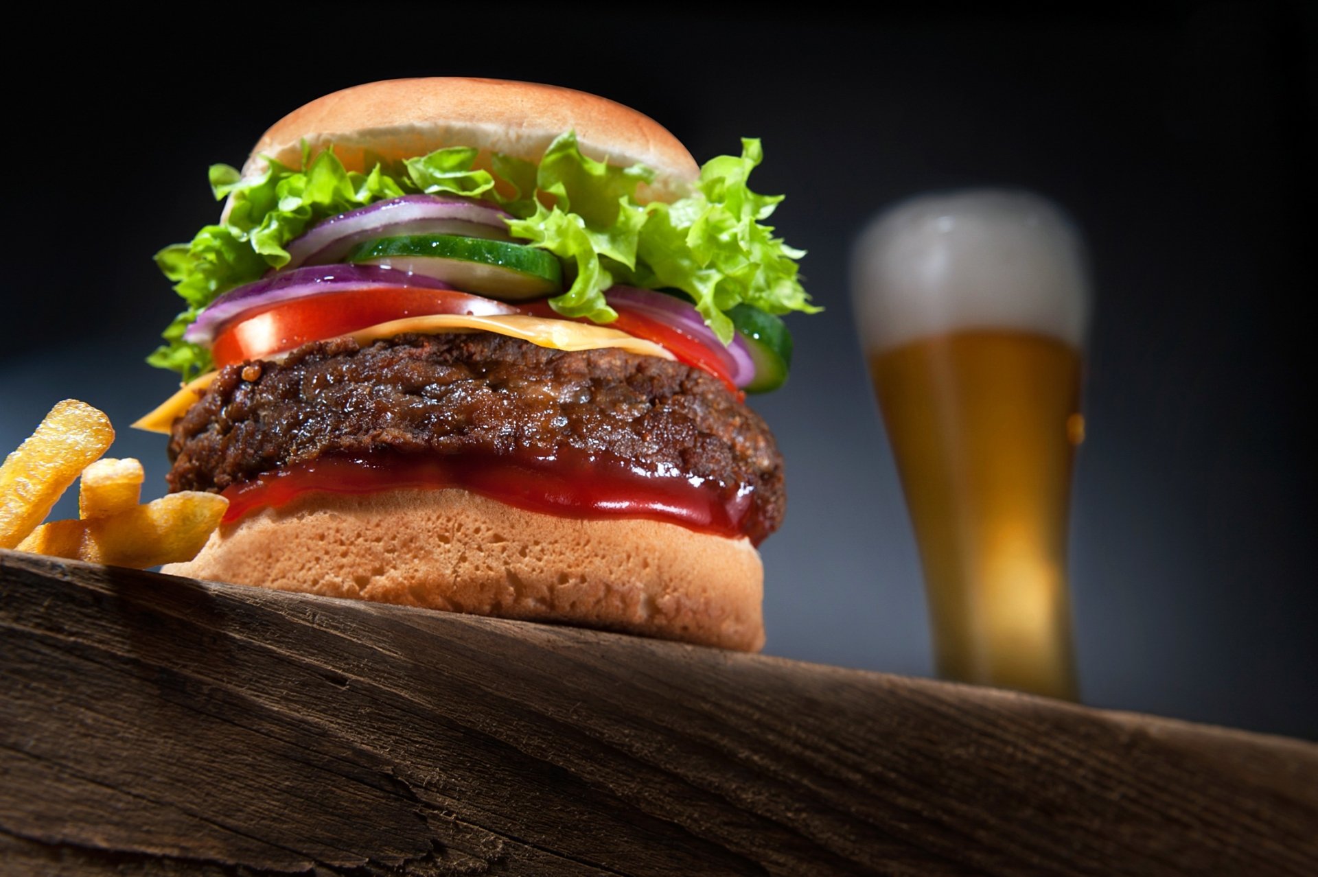 HD Burger Bliss: Juicy, Fresh, and Delicious Food Wallpaper