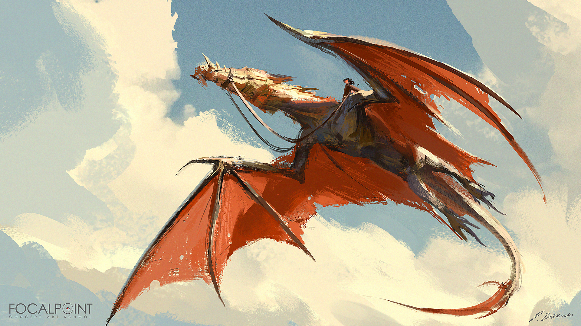 Download Fantasy Dragon HD Wallpaper by Darek Zabrocki