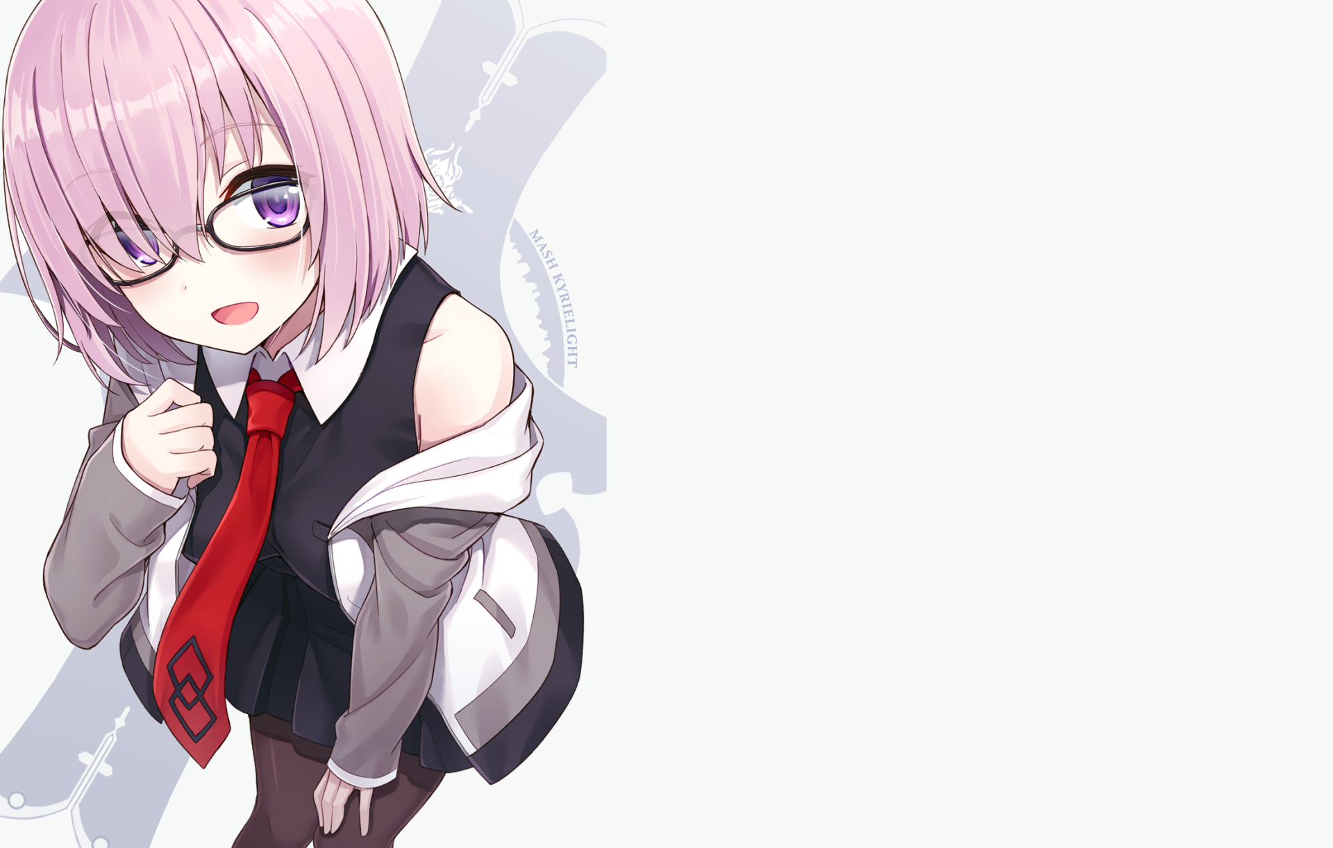 Vibrant Mashu Kyrielight HD Wallpaper — Pink Hair, Purple Eyes, Fate ...