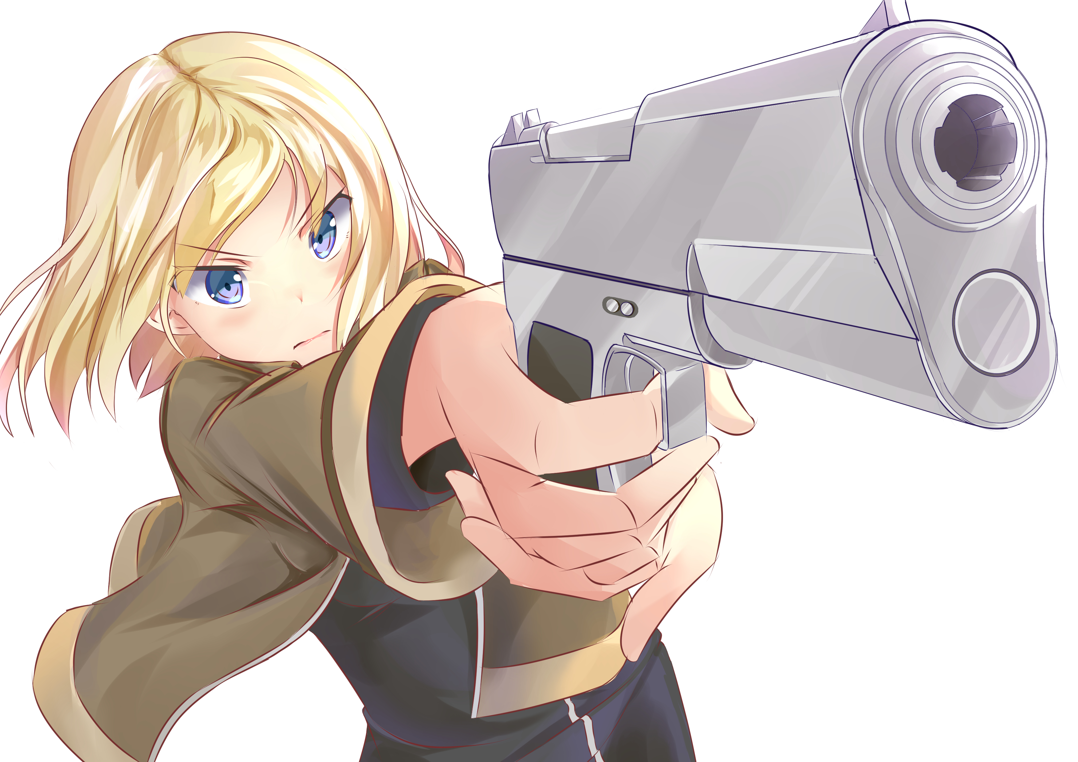 Anime Gun Girl Revolver We Have Dagger, Sword, Nagigata, Revolver,
