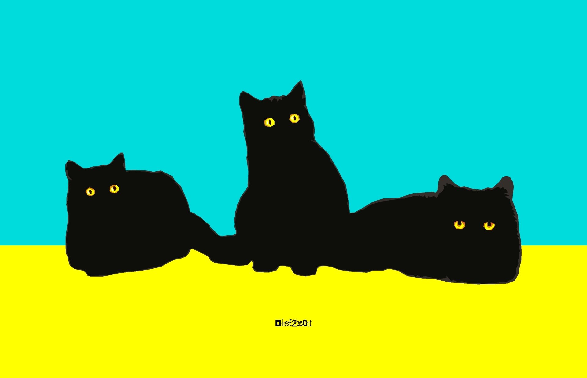 Three Black Cats by zelko | 3300x2128 | Wallpaper Abyss