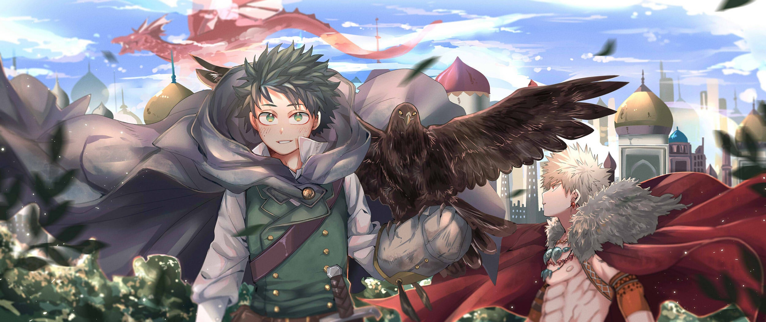 My Hero Academia HD Wallpaper: Izuku Midoriya & Katsuki Bakugou Epic Scene