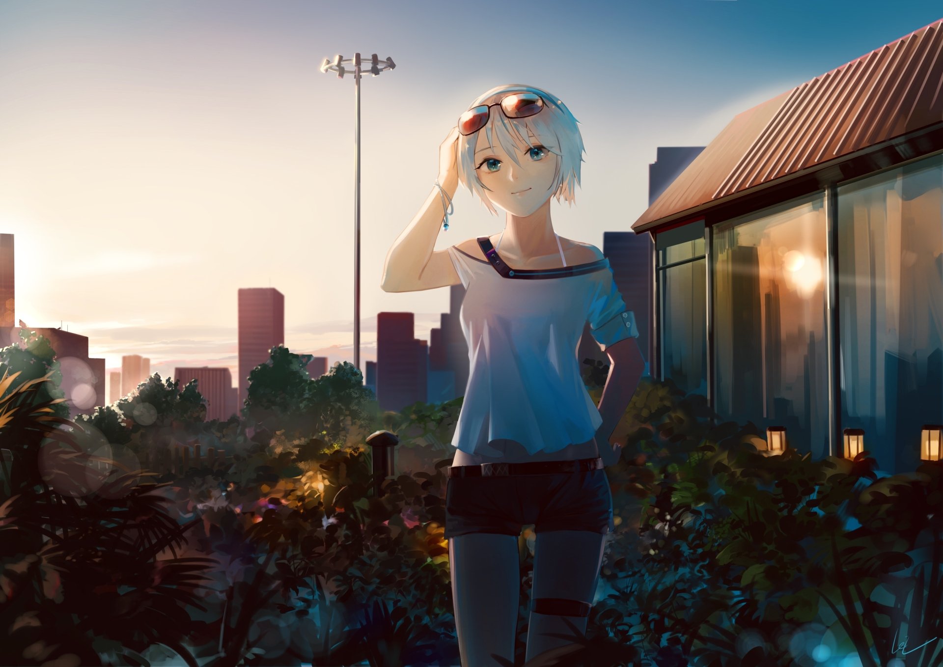 YANHE Vocaloid Anime 4K Ultra HD Sunset Wallpaper by Leiq