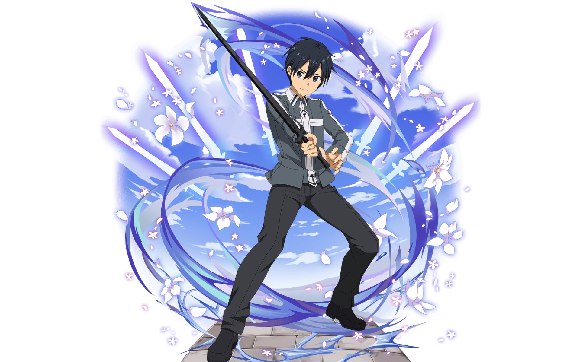 Kirito’s Blue Blade: Sword Art Online Alicization HD Wallpaper