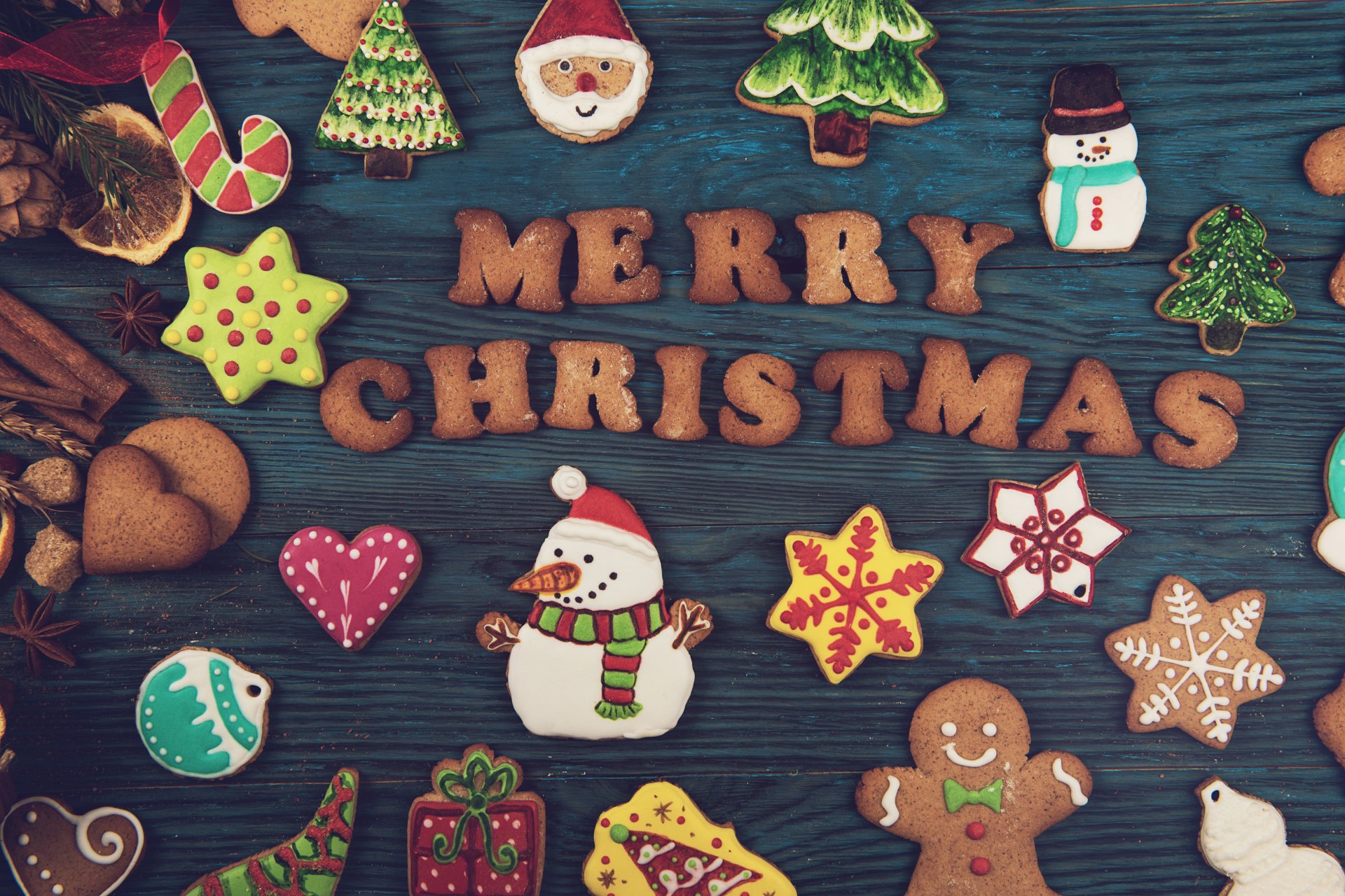 Download Gingerbread Merry Christmas Cookie Holiday Christmas 4k Ultra HD Wallpaper