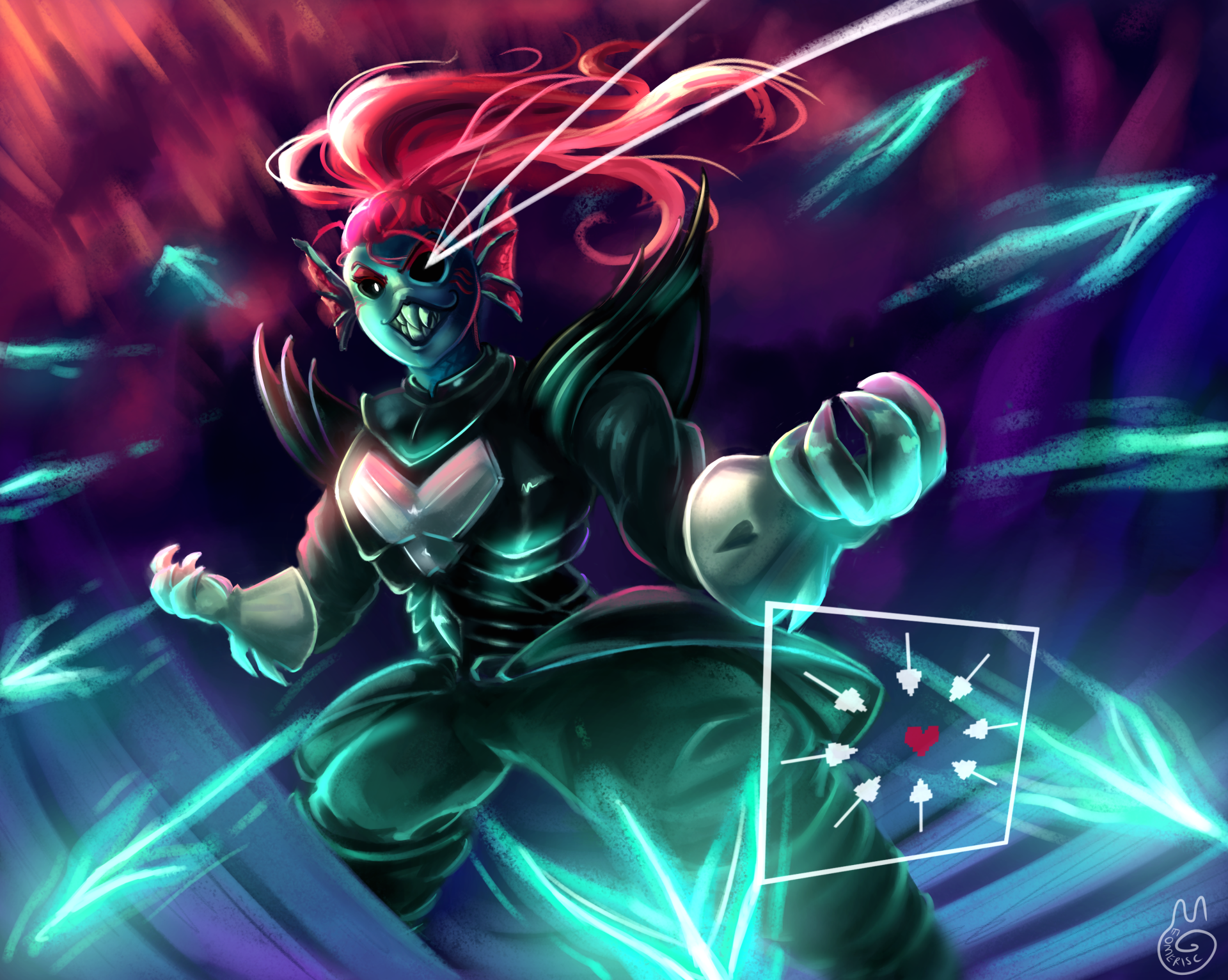 Download Undyne The Undying (Undertale) Video Game Undertale HD Wallpaper