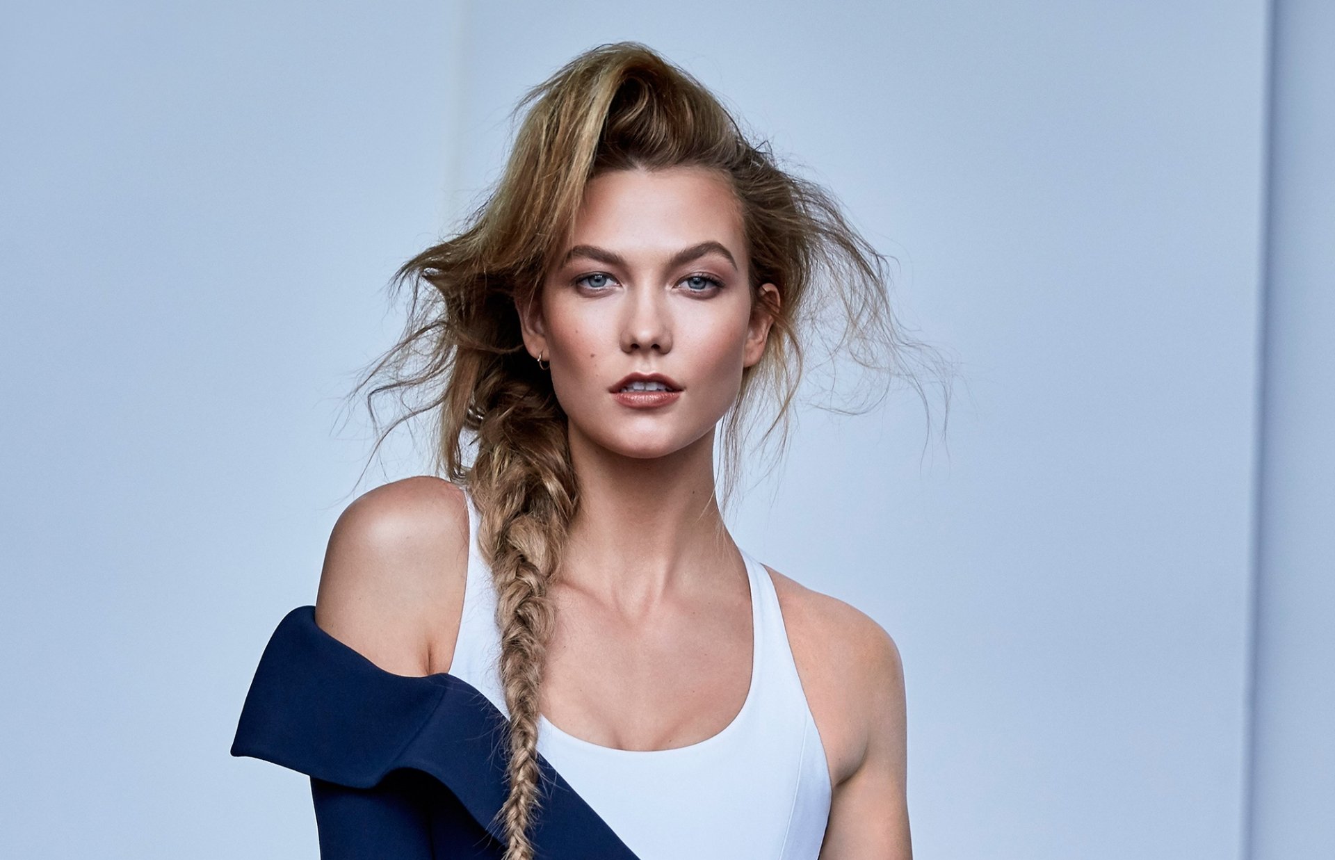 Download Braid Blue Eyes Blonde Model Actress Celebrity Karlie Kloss HD ...