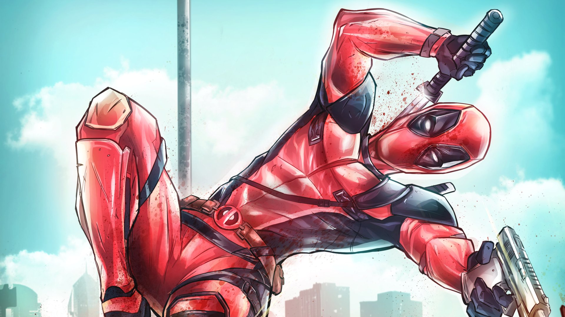 Download Comic Deadpool HD Wallpaper by VadimLityuk