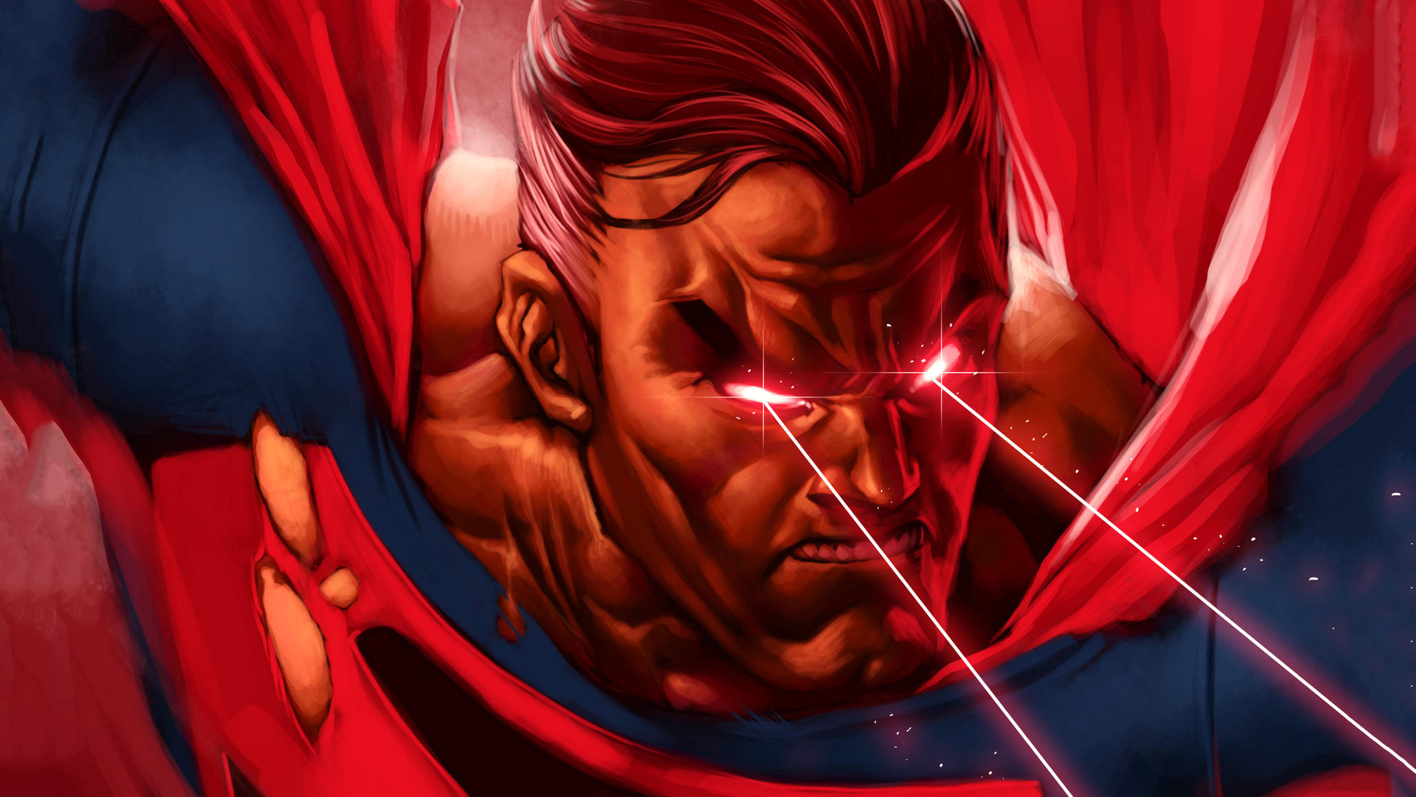 Superman's lasers shooting from his eyes by brian fajardo