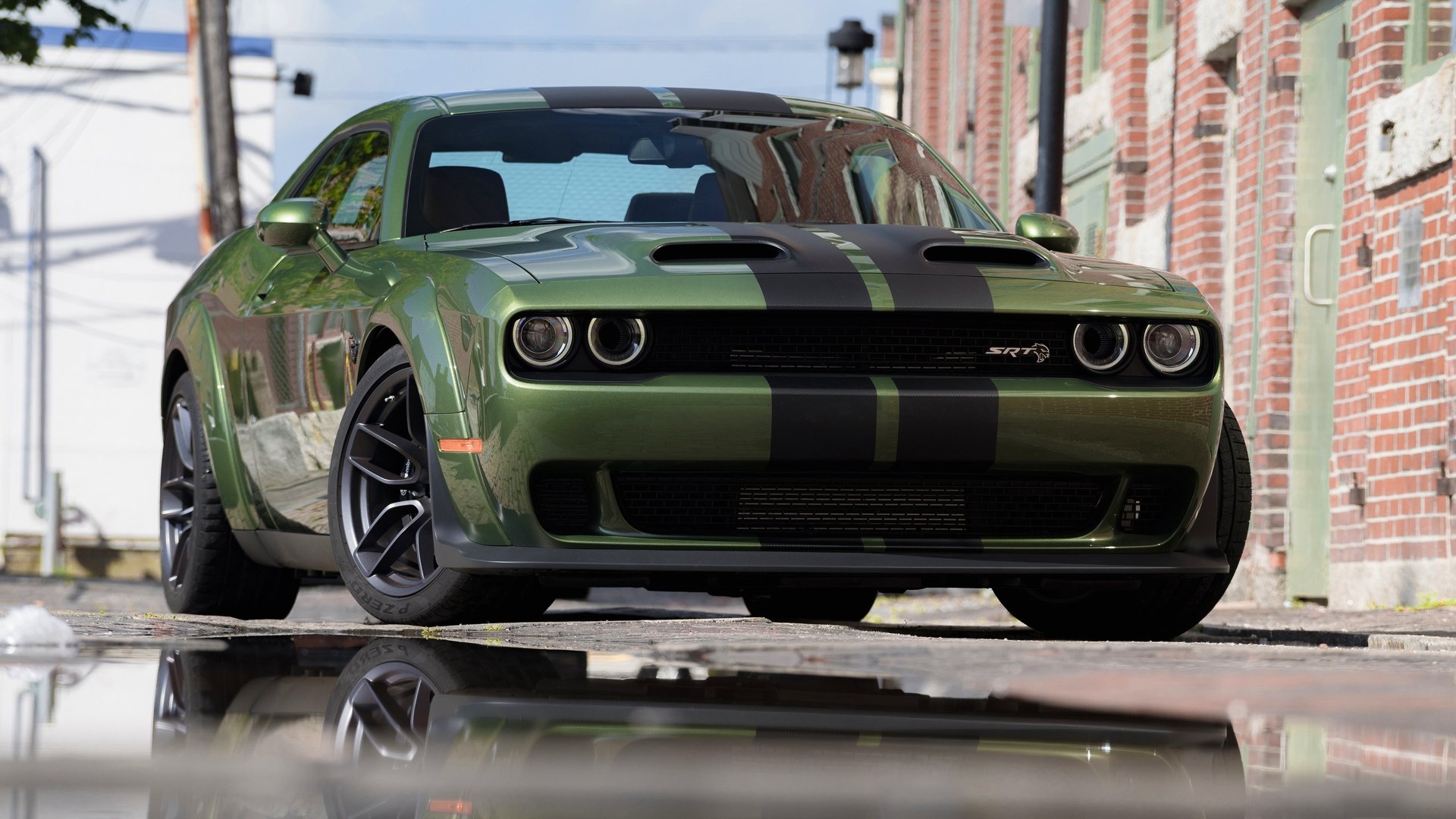 Download Muscle Car Green Car Car Dodge Dodge Challenger Vehicle Dodge ...