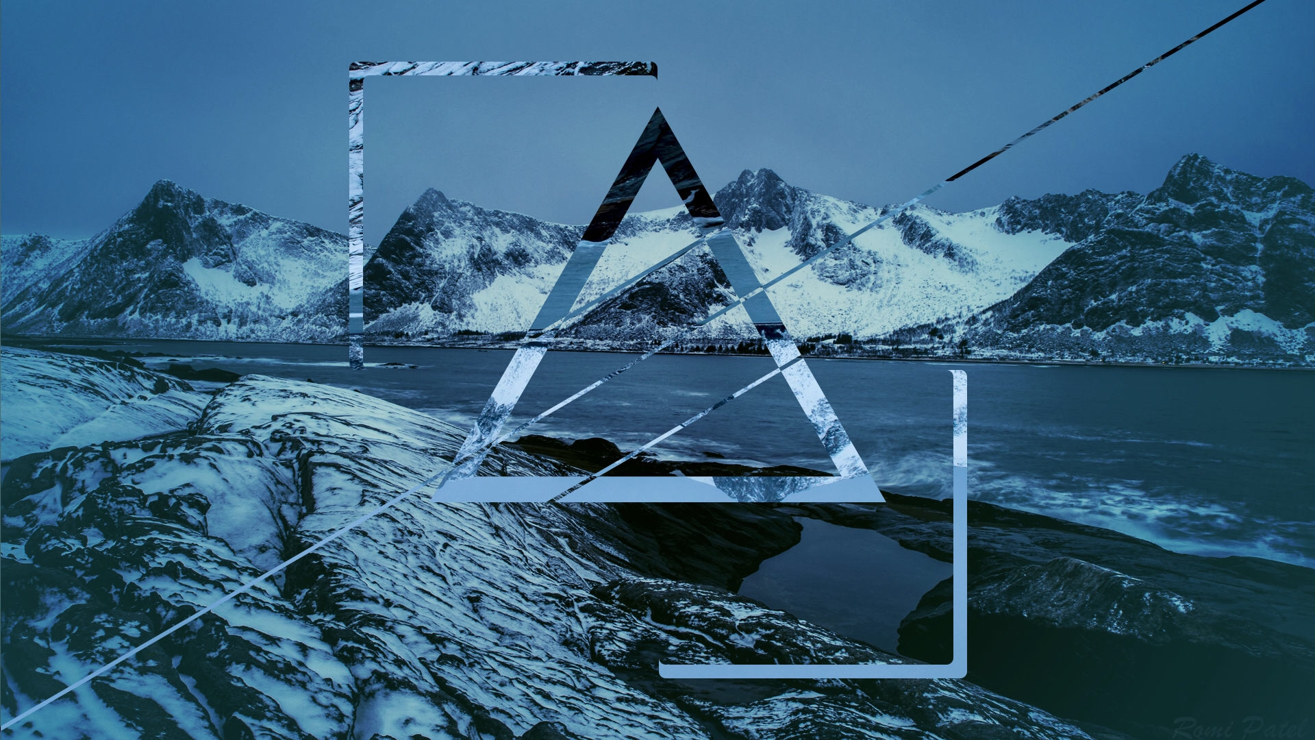 Download Lake Snow Landscape Artistic Polyscape HD Wallpaper