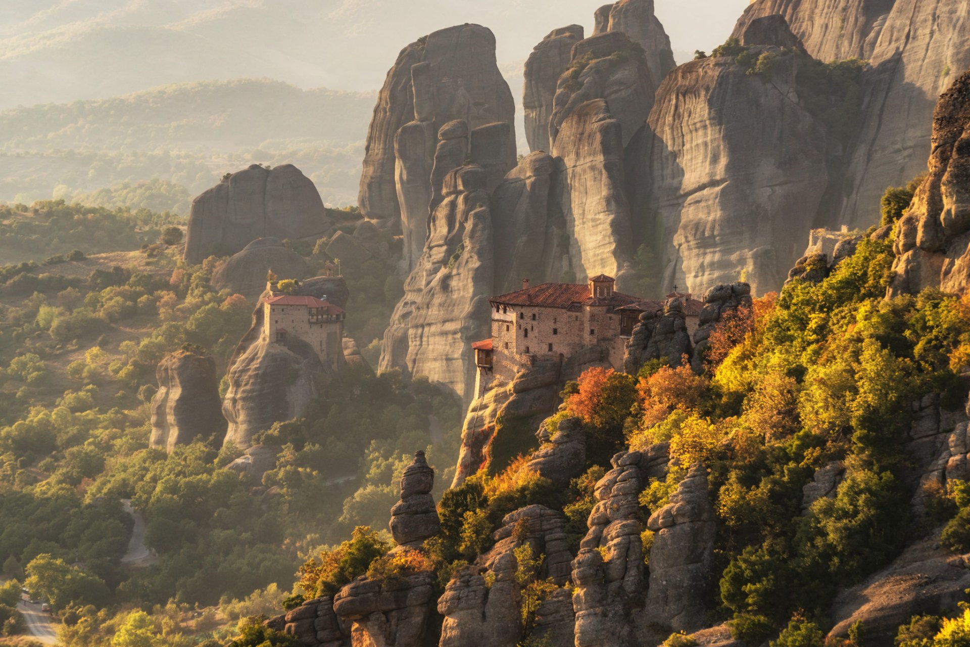 Download Cliff Religious Meteora HD Wallpaper