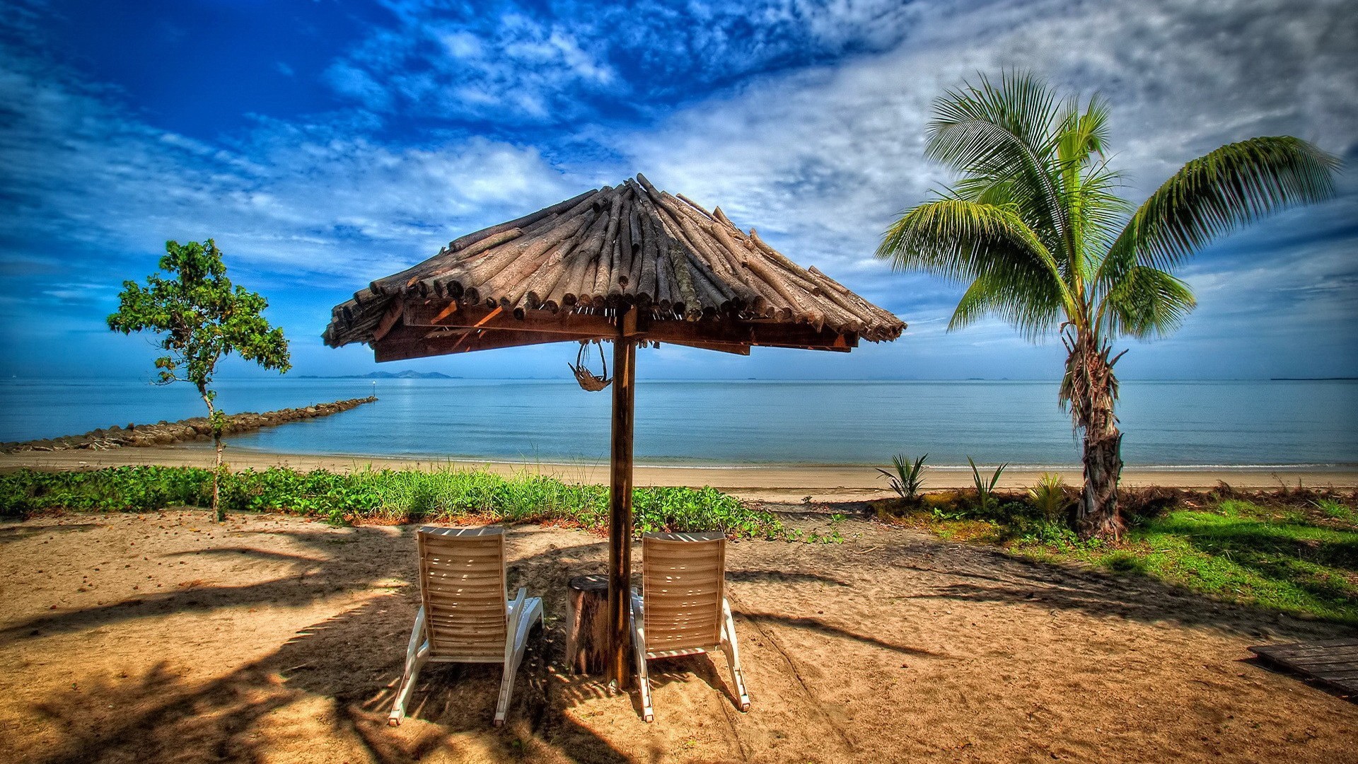 Download Palm Tree Ocean Tropical Earth Photography Beach HD Wallpaper