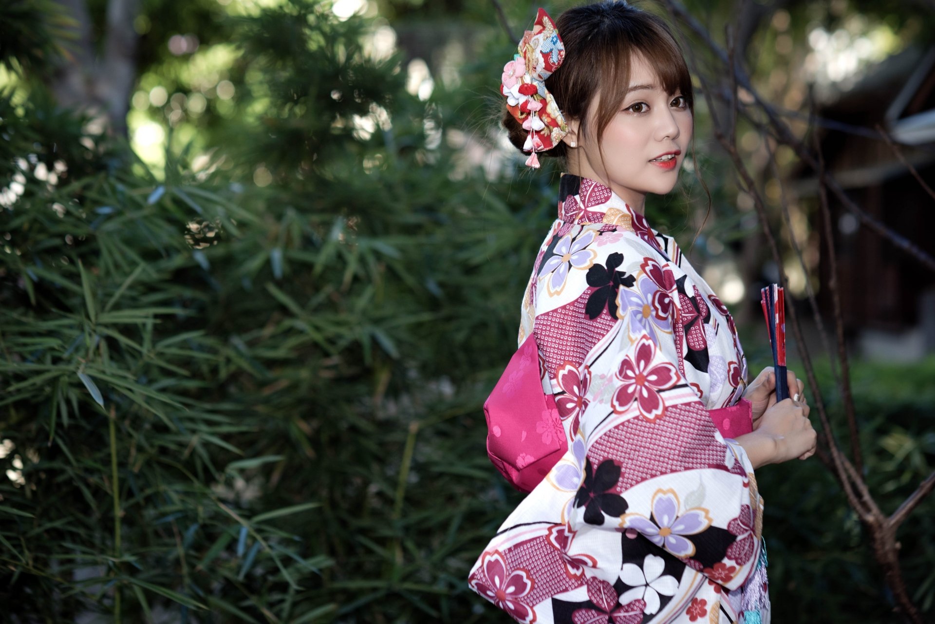 Download Brown Eyes Kimono Brunette Model Woman Asian 4k Ultra HD ...