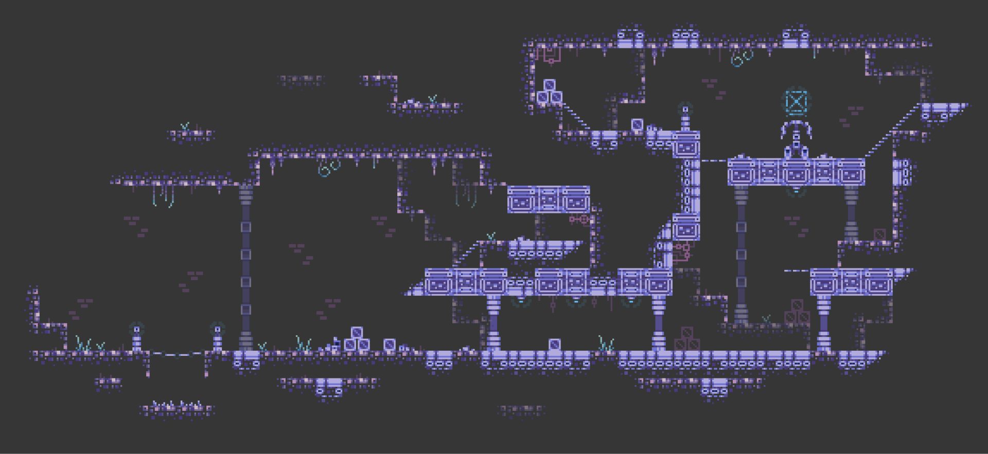 Neon Cavern — 4K Ultra HD Pixel Art Wallpaper | 5744x2641 | Wallpaper Abyss